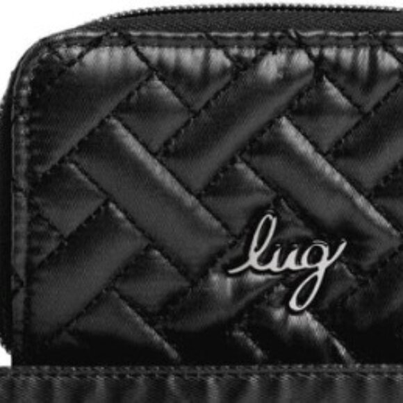 lug | Bags | Lug Chipper Rfid Wristlet Pouchwallet Metallic Black ...